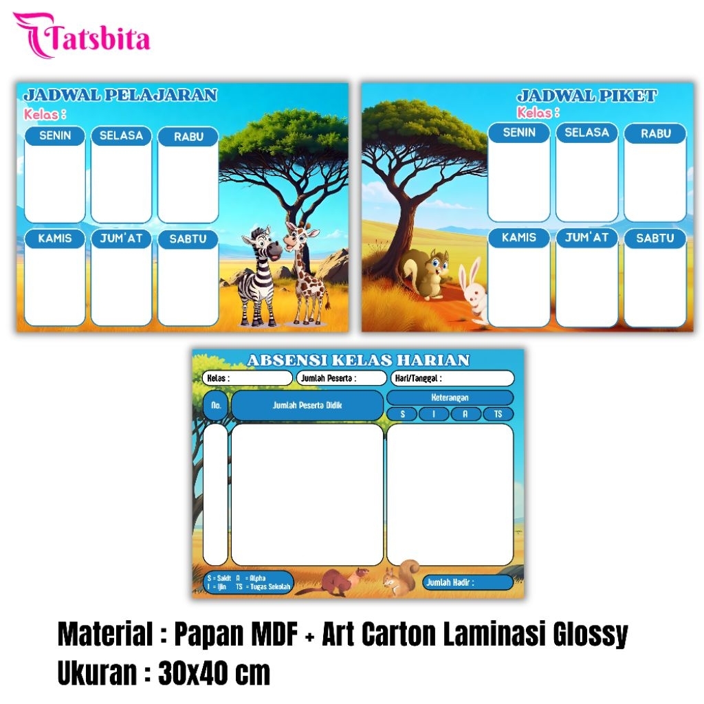 Jual TATSBITA Pajangan Hiasan Dinding Dekorasi Wall Decor Tema Binatang ...