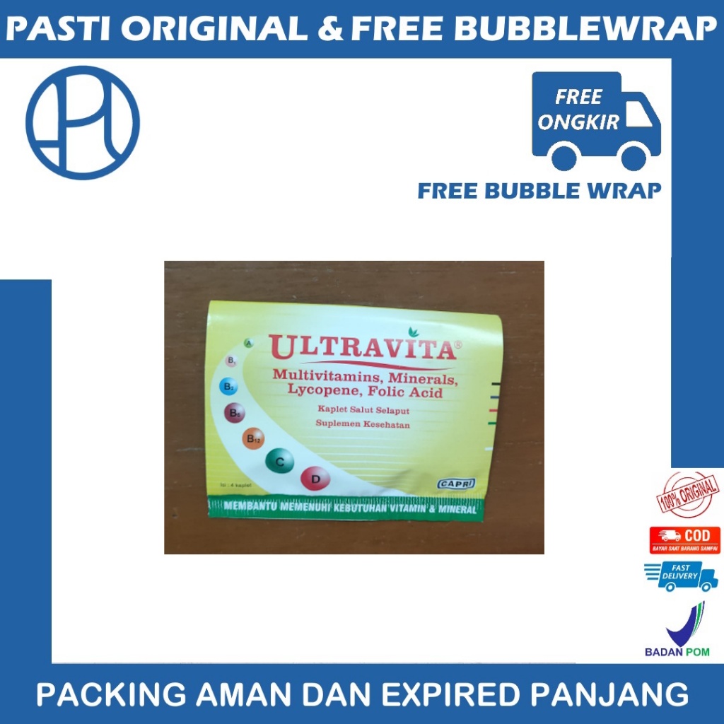 Jual ULTRAVITA STRIP 4 KAPLET MULTIVITAMIN | Shopee Indonesia