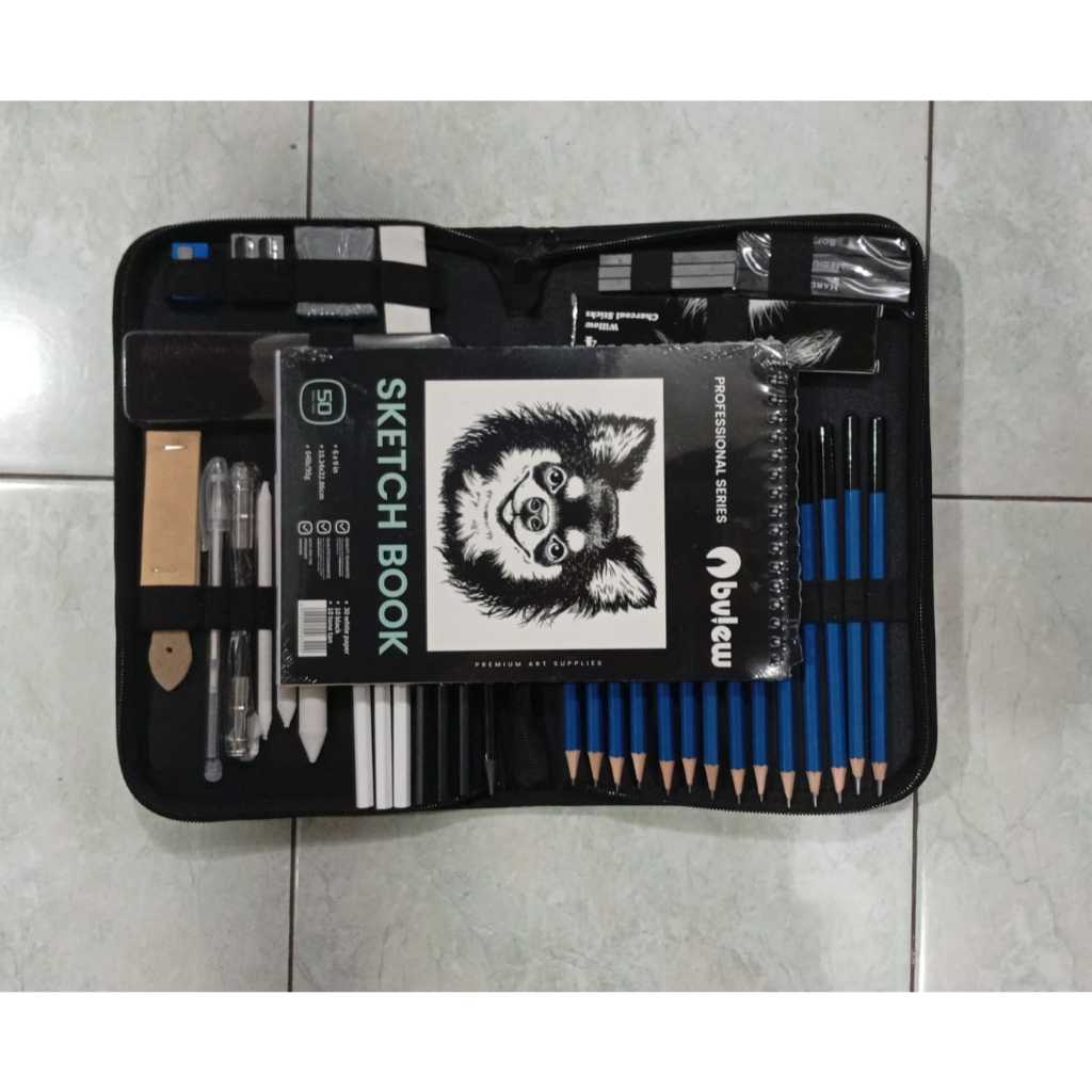 Jual Paket Sketsa Drawing Lengkap Pensil, Penghapus Dan Sketchbook ...