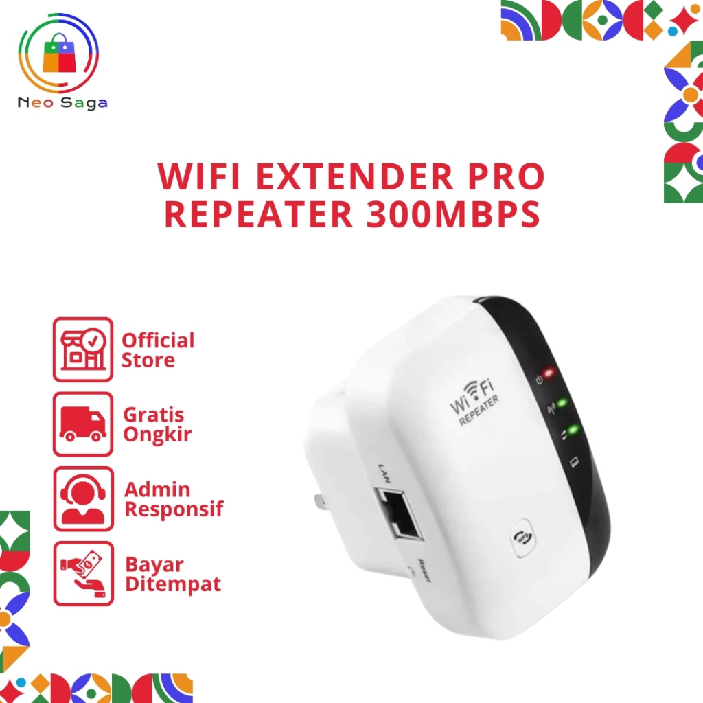 Jual Penguat Sinyal Wifi Repeater 300Mbps Access Point Wireless ...