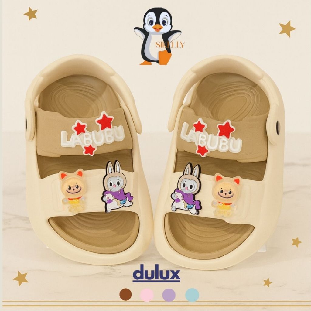 Jual SIKELLY (size 20-25) Dulux Labubu Magic LBB 650 Sepatu Sandal Flip ...