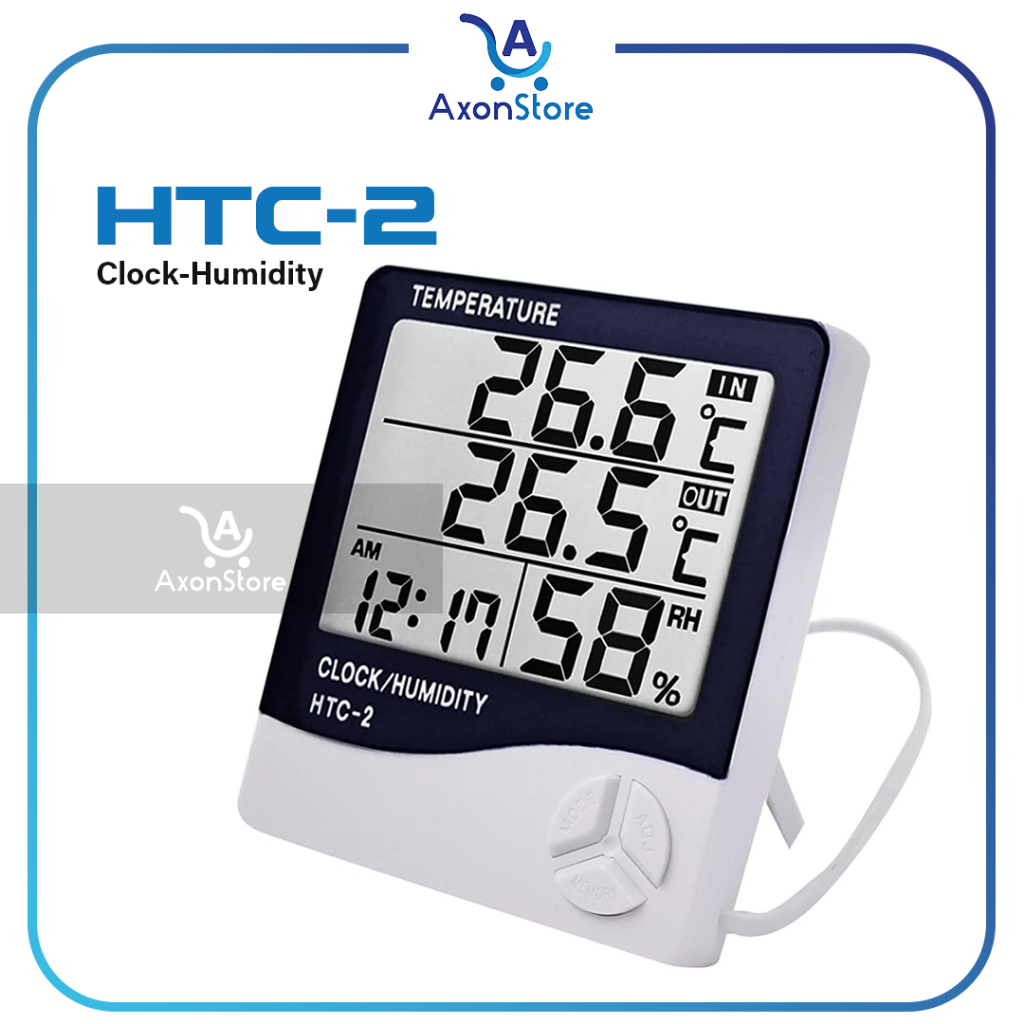 Jual HTC-2 Digital Hygrometer Temperature Meter Clock HTC2 HTC 2 kabel ...
