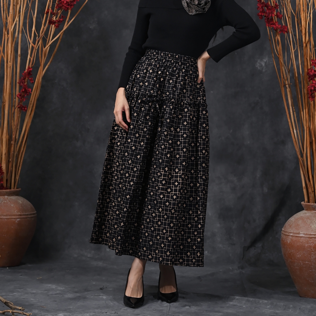 Jual NONA RARA - Karenza Skirt Garut Cemani P0551, Rok batik wanita ...