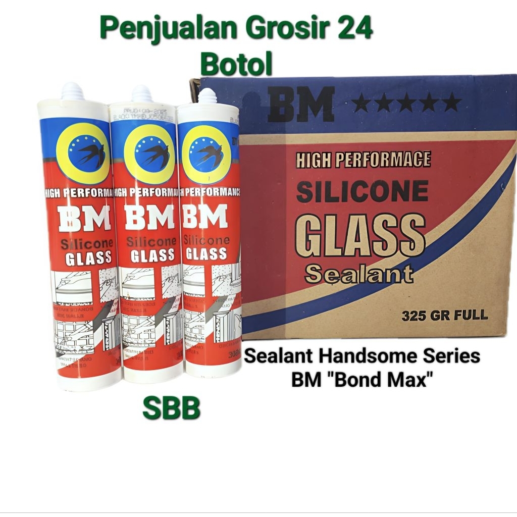 Jual LEM KACA BOTOL HANDSOME BM / SILICONE SEALANT ASAM HANDSOME BOND ...