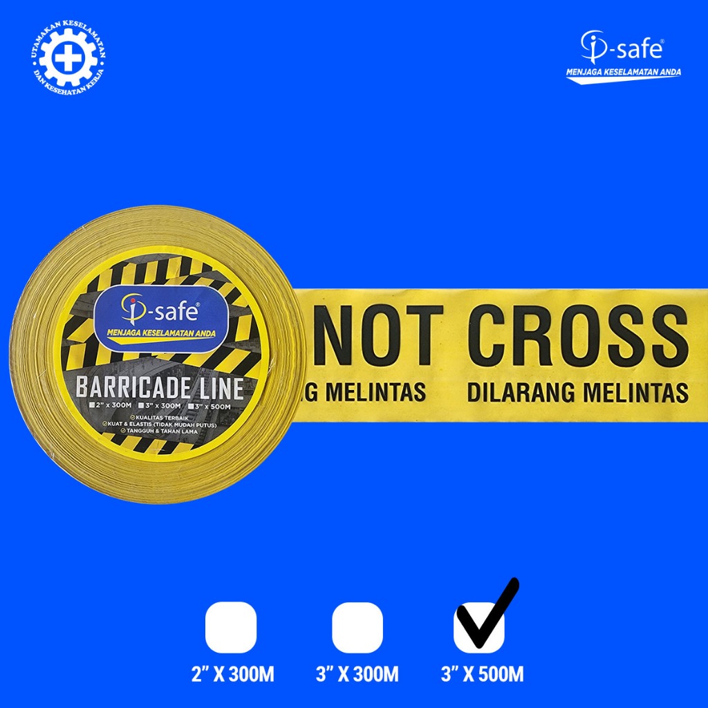 Jual i-Safe Safety Line/Barricade Line/Pita Pembatas Do Not Cross 3" X ...