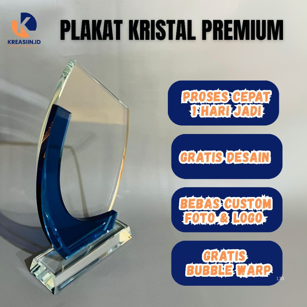 Jual Plakat Kristal Premium Custom Tulisan – Hadiah Perusahaan, Wisuda ...