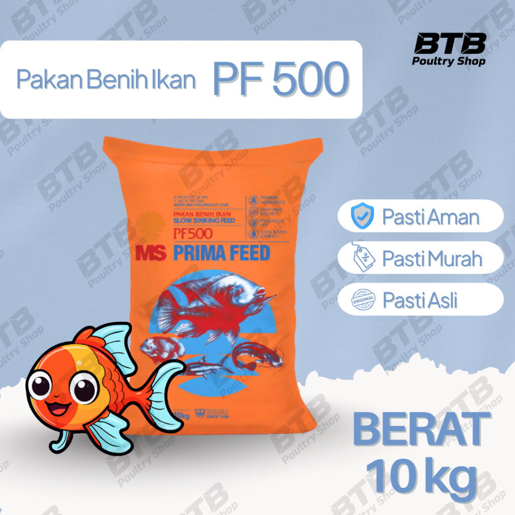Jual Prima Feed PF500 Pakan Ikan Pelet Ikan 1 Sak 10Kg | Shopee Indonesia