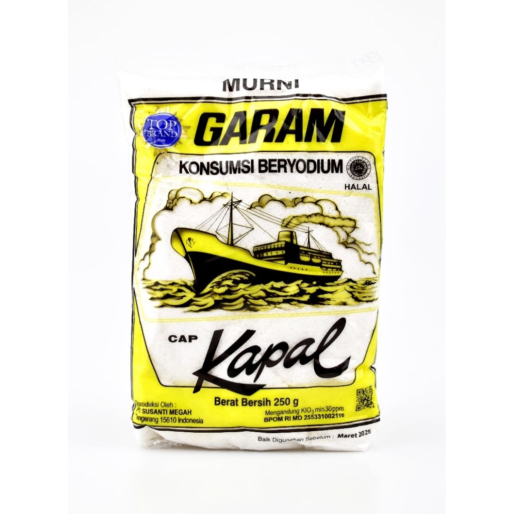 Jual Garam Halus Cap KAPAL 250gram ( per ball isi 40 pcs) | Shopee ...