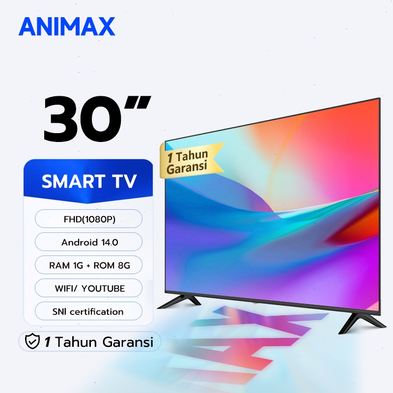 Jual Animax TV Smart 30 inch TV Digital LED TV Android 14.0 FHD ...