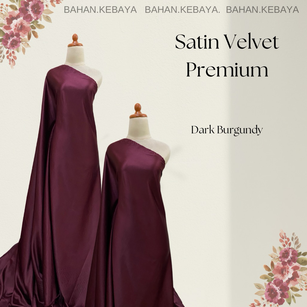 Jual Kain Satin Saten Silk Velvet Premium Inner Furing Bahan Kebaya ...