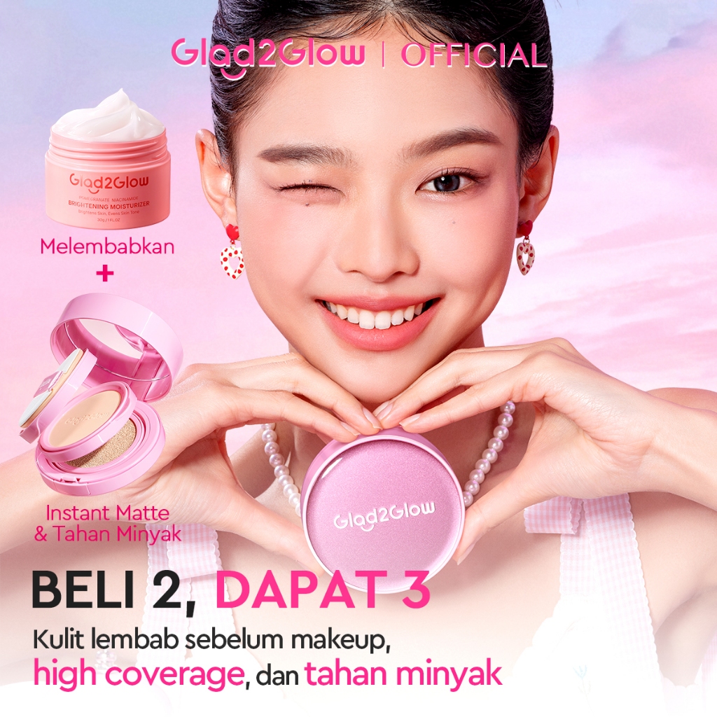 Jual [ 100%ORI ]2pcs Makeup Set Termurah Glad2Glow Refill Perfect Cover ...