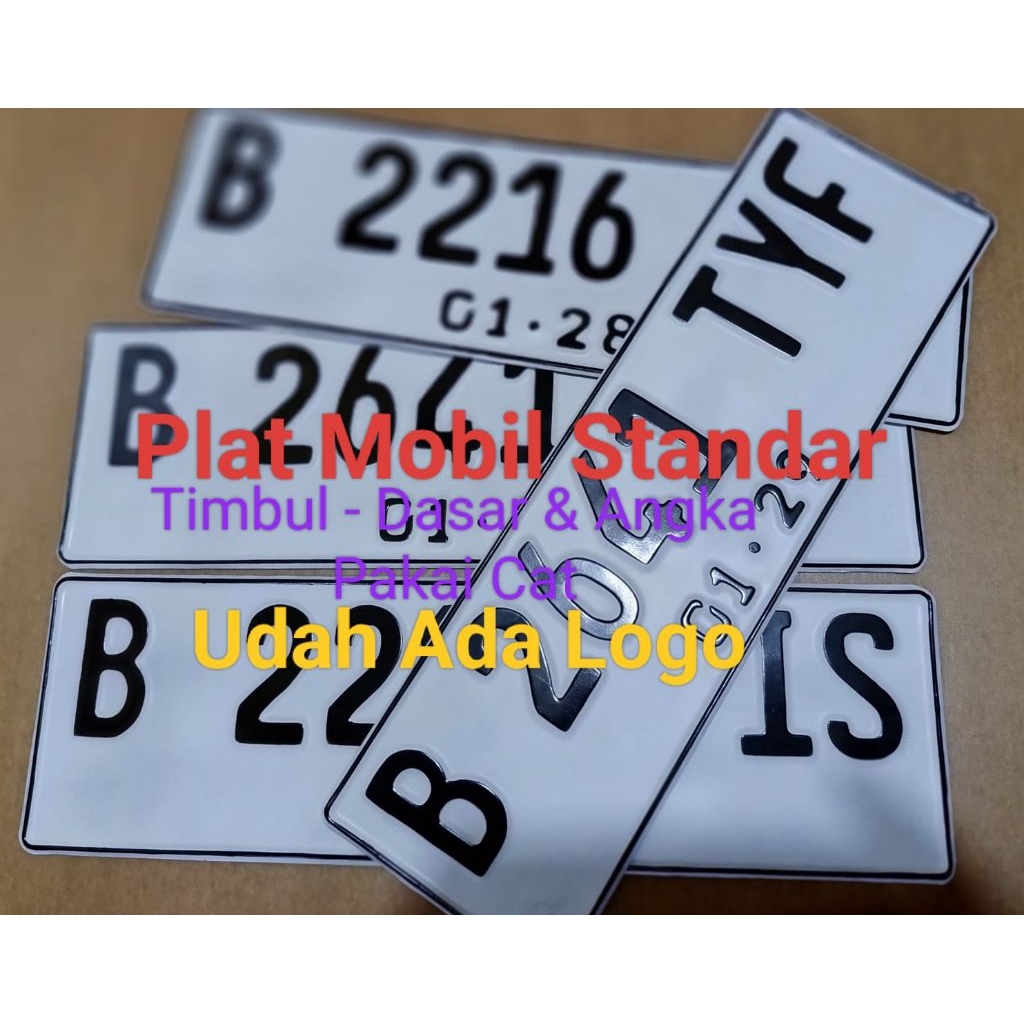 Jual PLAT NOMOR MOBIL STANDAR FONT TERBARU SUDAH PAKAI CAP | Shopee ...