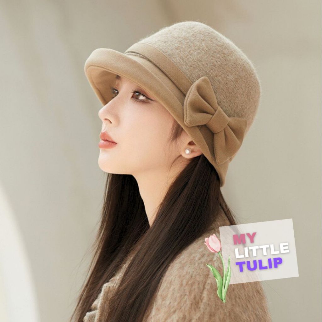 Jual Topi Fedora Wanita Retro Jepang Eropa Pita Manis Wol / Topi Bucket ...
