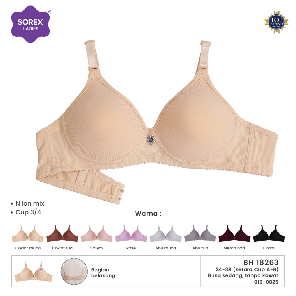 Jual Sorex Bra Busa Sedang Tanpa Kawat Kait 2 Setara Cup A-B Harian BH ...