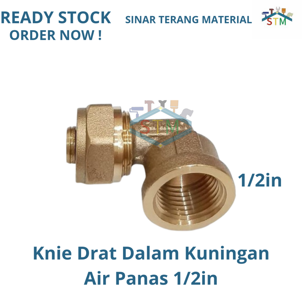 Jual Knee Drat Dalam Air Panas 1/2in / KDD 1/2in Kuningan Air Panas ...
