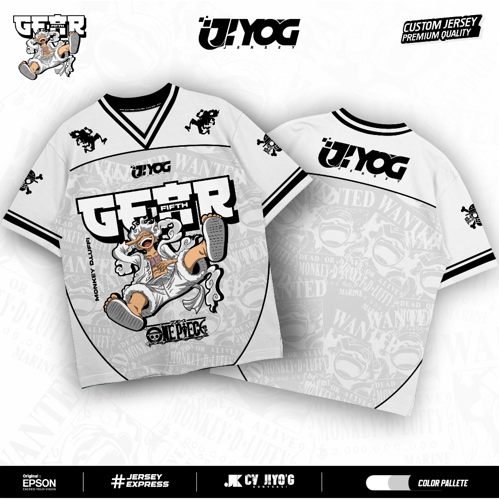 Jual Jersey Oversize Anime One Piece LUTFY Oversize Retro Kaos Number ...