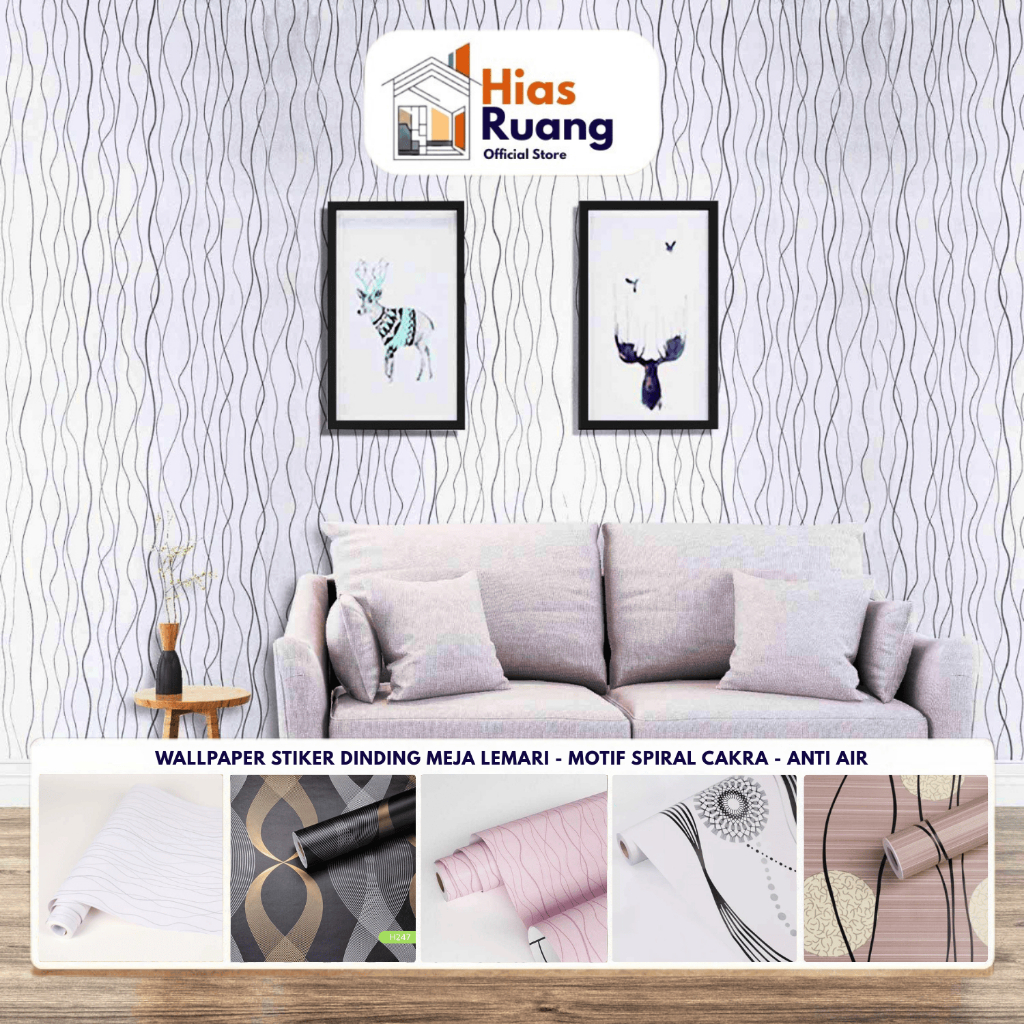 Jual [11 Motif] Wallpaper Sticker Dinding Motif Cakra & Spiral 8m x ...