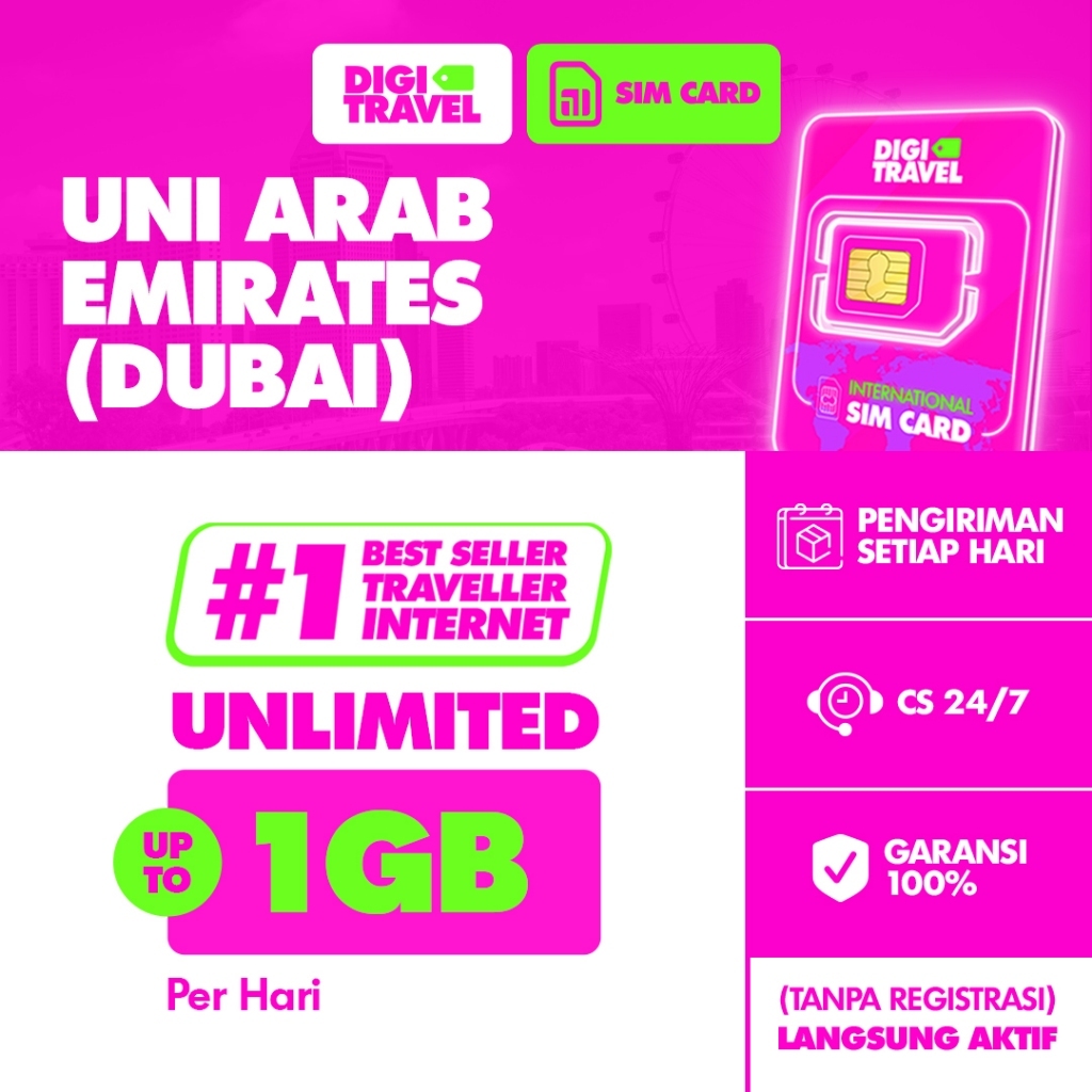 Jual Sim Card Travel Dubai UAE Unlimited | Simcard Dubai UAE Unlimited ...