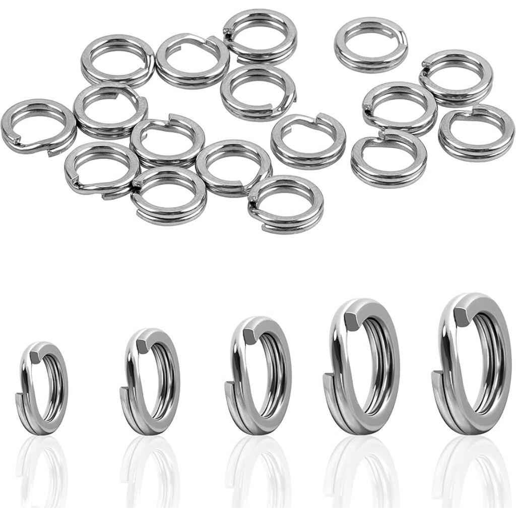 Jual 10 Pcs Split Ring Pipih sambungan Kail Pancing Stainless Steel 304 ...