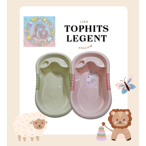 Jual Bak Tempat Ember Mandi Bayi Biru Motif Love Babybath Baby Bath ...