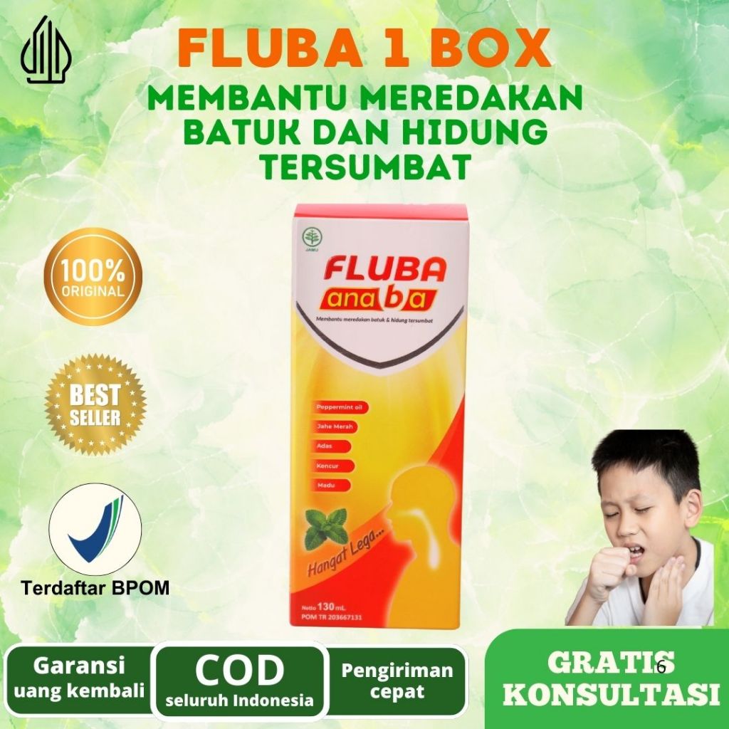Jual FLUBA ANABA 1 BOTOL | Madu Herbal Melegakan Tenggorokan Dan Batuk ...