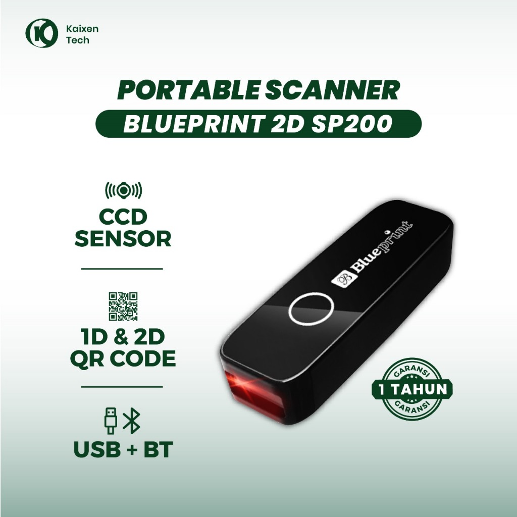 Jual Barcode Scanner Mini Portable Blueprint BP-SP200 / SP200 Bluetooth ...