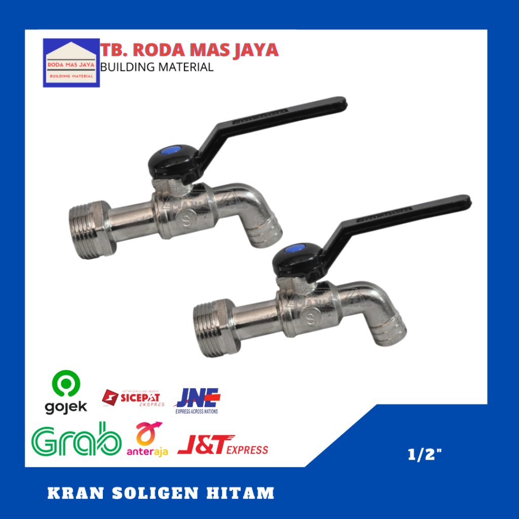 Jual Kran tembok hitam soligen model bola 1/2" | Shopee Indonesia