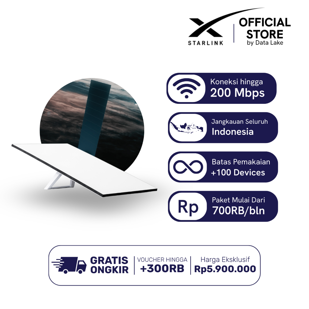 Jual [OFFICIAL] Starlink Standard Kit - Starlink Gen 3 V4 Bergaransi ...