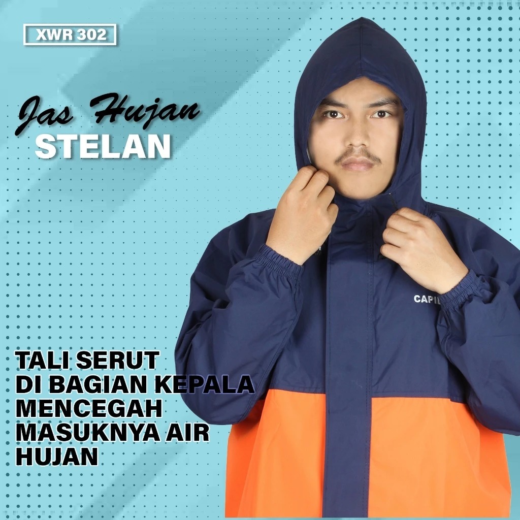 Jual [FREE GIFT] Catenzo x Capilari Jas Hujan Rain coat Jaket Anti ...