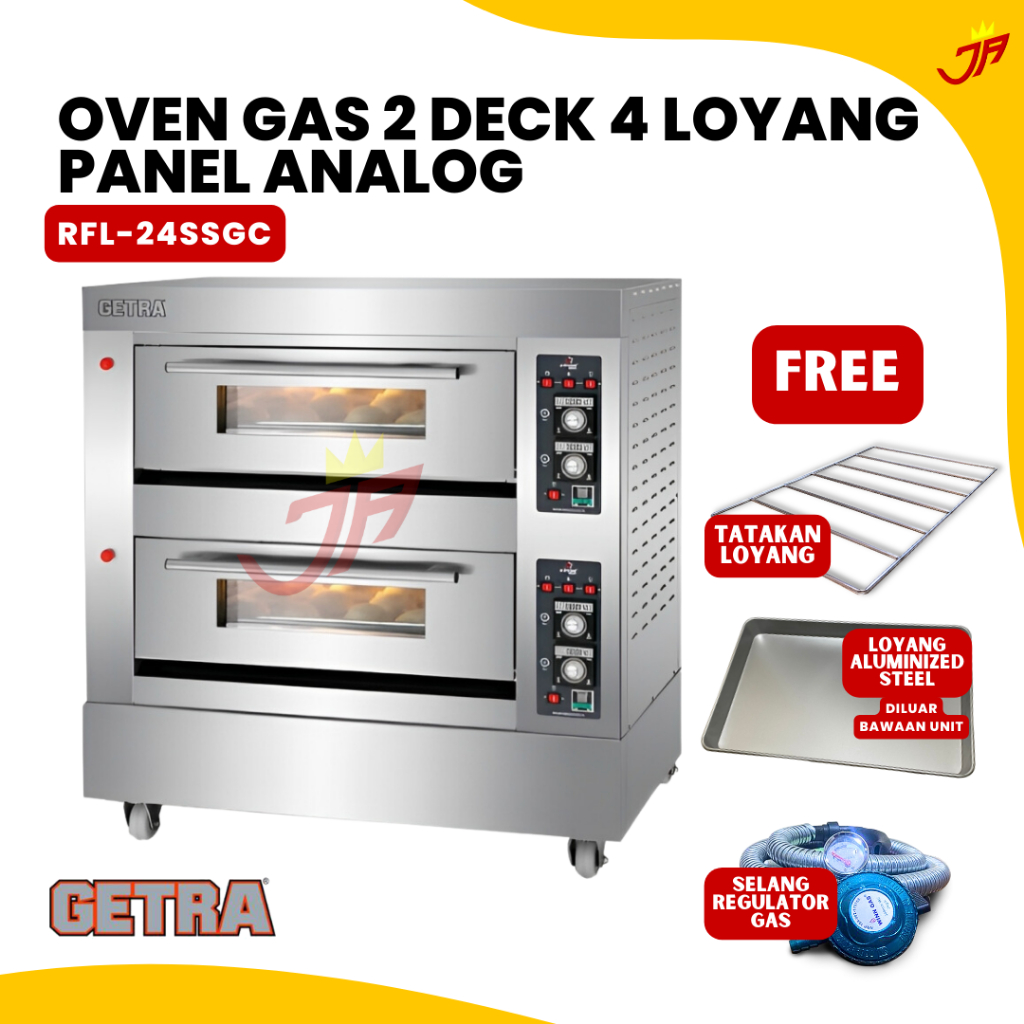 Jual GETRA Gas Baking oven 2 Deck 4 Loyang / Oven Gas 2 Susun Otomatis ...