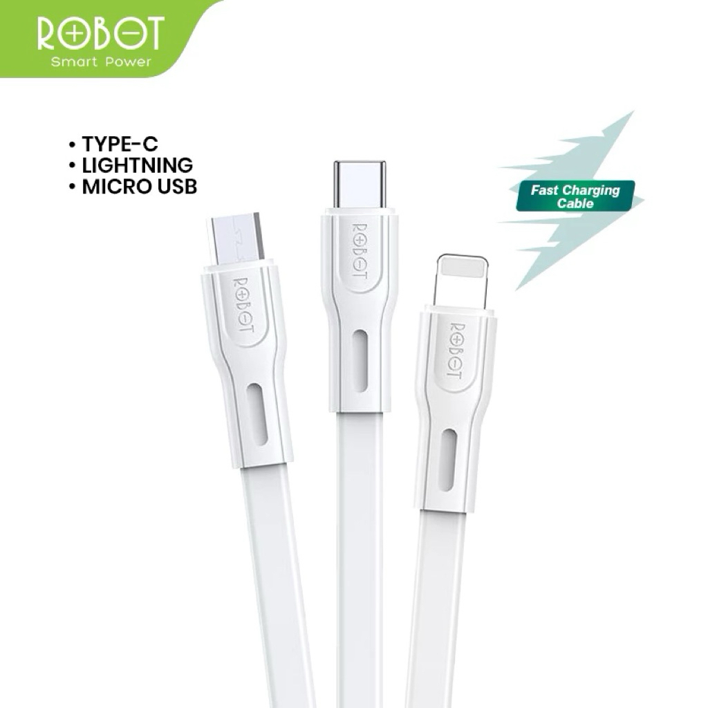 Jual ROBOT Kabel Data Charger RD Series Micro Type C Lightning Fast ...