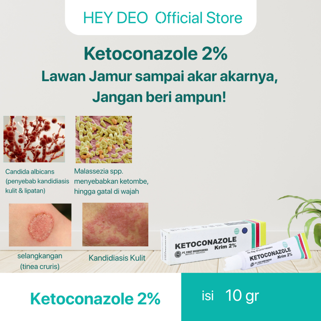 Jual HEY DEO – Ketoconazole Krim 2% Tube 10 Gr First Medipharma | Obat ...