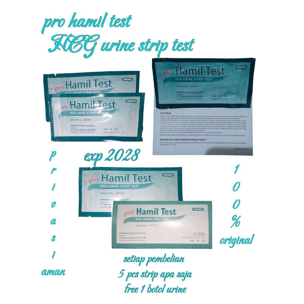 Jual pro HAMIL TEST oneMed hCG URINE STRIP TEST | Shopee Indonesia