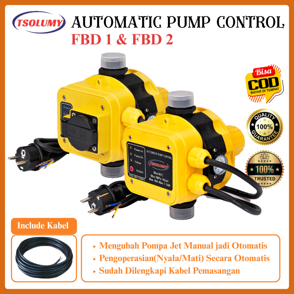 Jual TSOLUMY Pengontrol Tekanan Pompa Air Otomatis Water Control ...