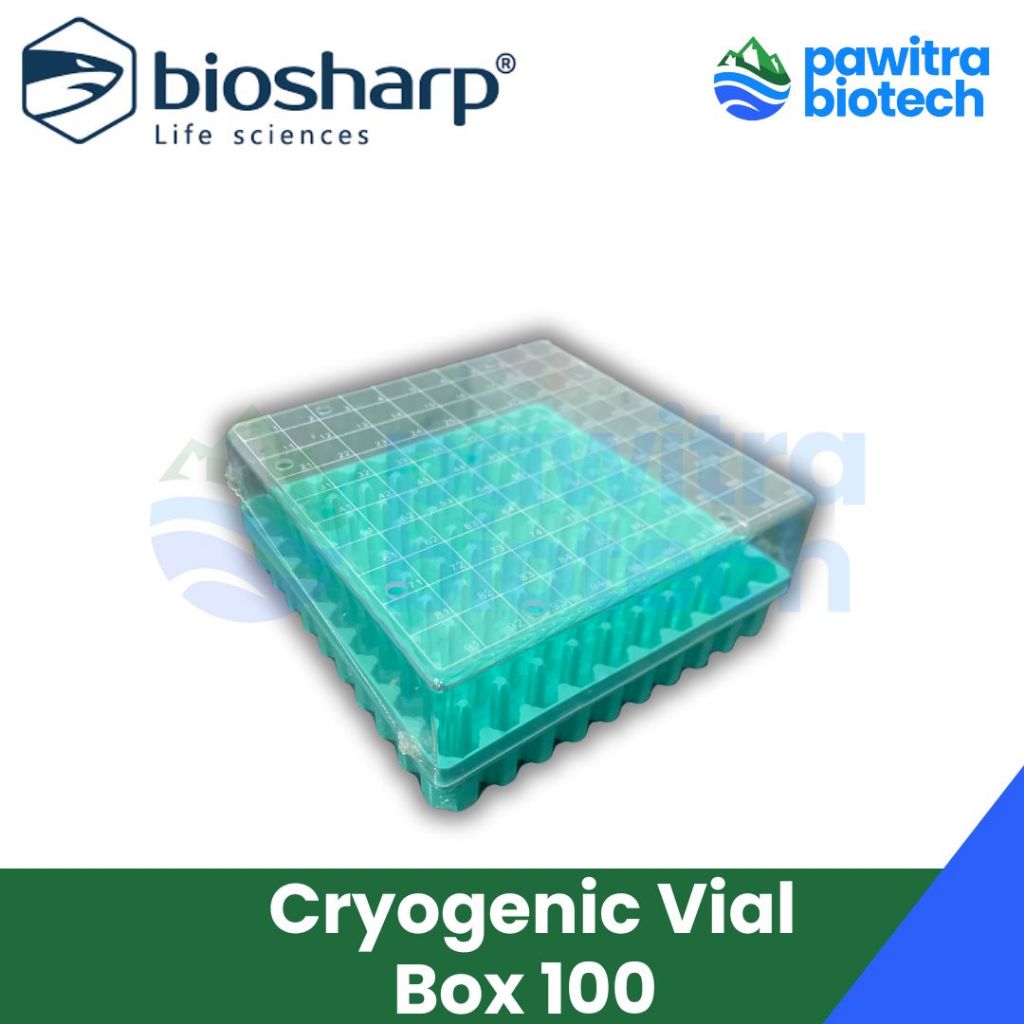 Jual Cryogenic Vial Box 100 Vials Green Biosharp | Shopee Indonesia