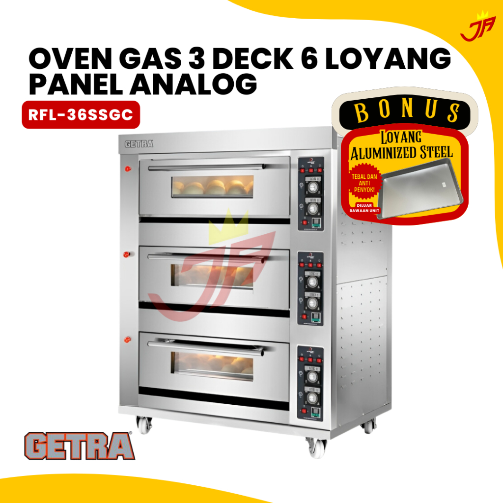 Jual Gas Baking Oven RFL -36SSGC/Oven 3 Deck 6 Tray Getra RFL 36SSGC ...