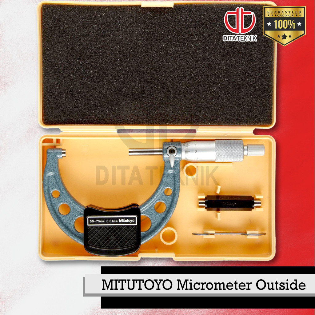 Jual Micrometer MITUTOYO JAPAN 50 - 75 0.01 mm (103-139-10) OD 50-75/0 ...
