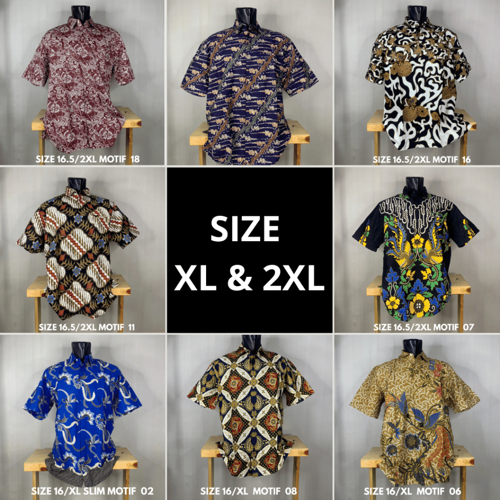 Jual MAGINOT Batik Pria XL & 2XL Lengan Pendek Original Premium Varian ...