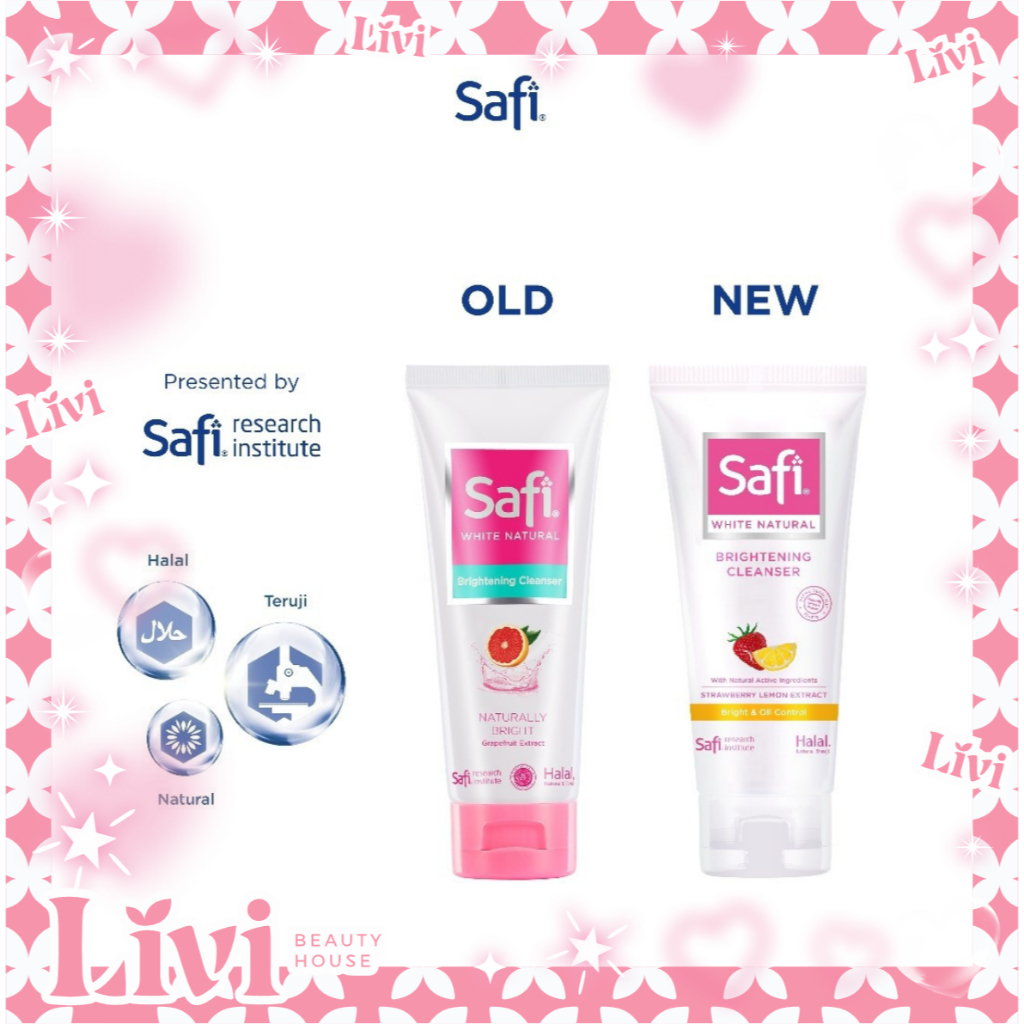 Jual LIVI - Safi White Natural Brightening Cleanser Strawberry Lemon ...