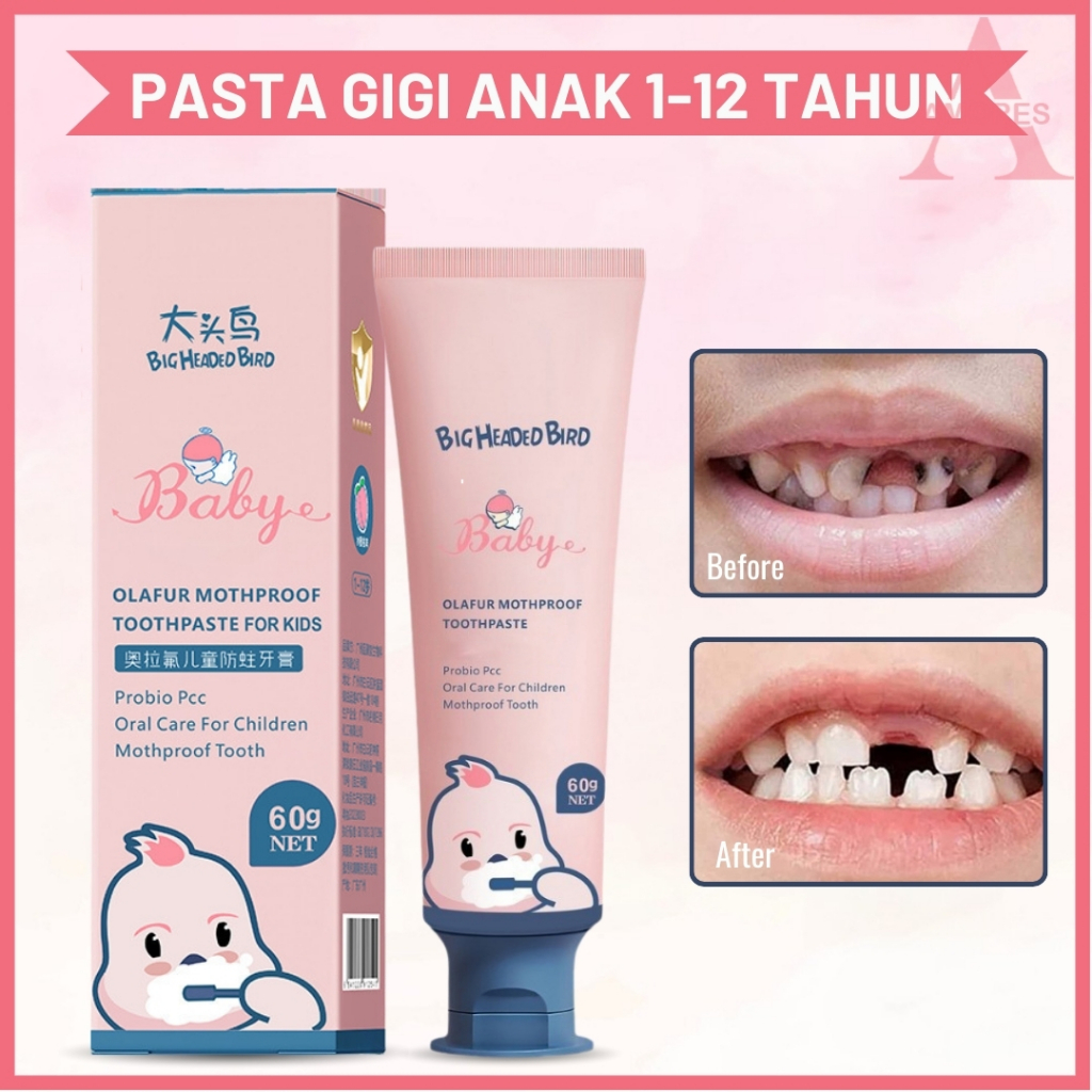 Jual Pasta Gigi Anak Odol Bayi Kids Toothpaste Fluorin Rendah 1-12 ...