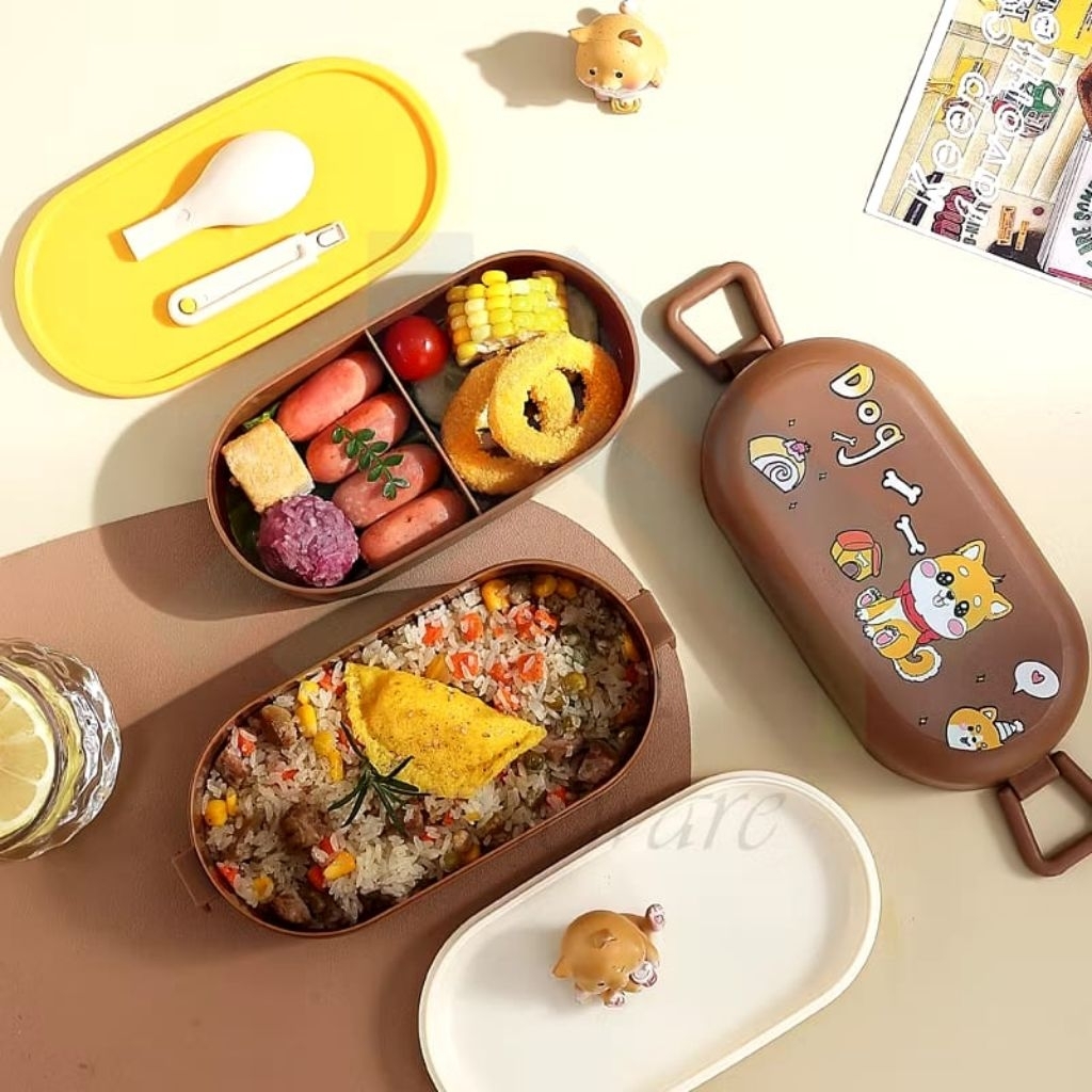 Jual Lunch Box Bento Set 850ml / Kotak Makan / Kotak Bekal | Shopee Indonesia