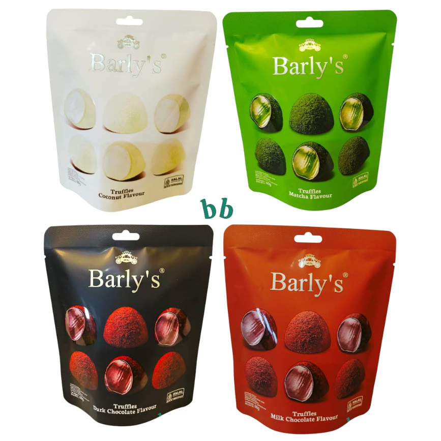 Jual BARLY'S Chocolate Truffles 60g Dark Coconut Milk Matcha | Shopee ...