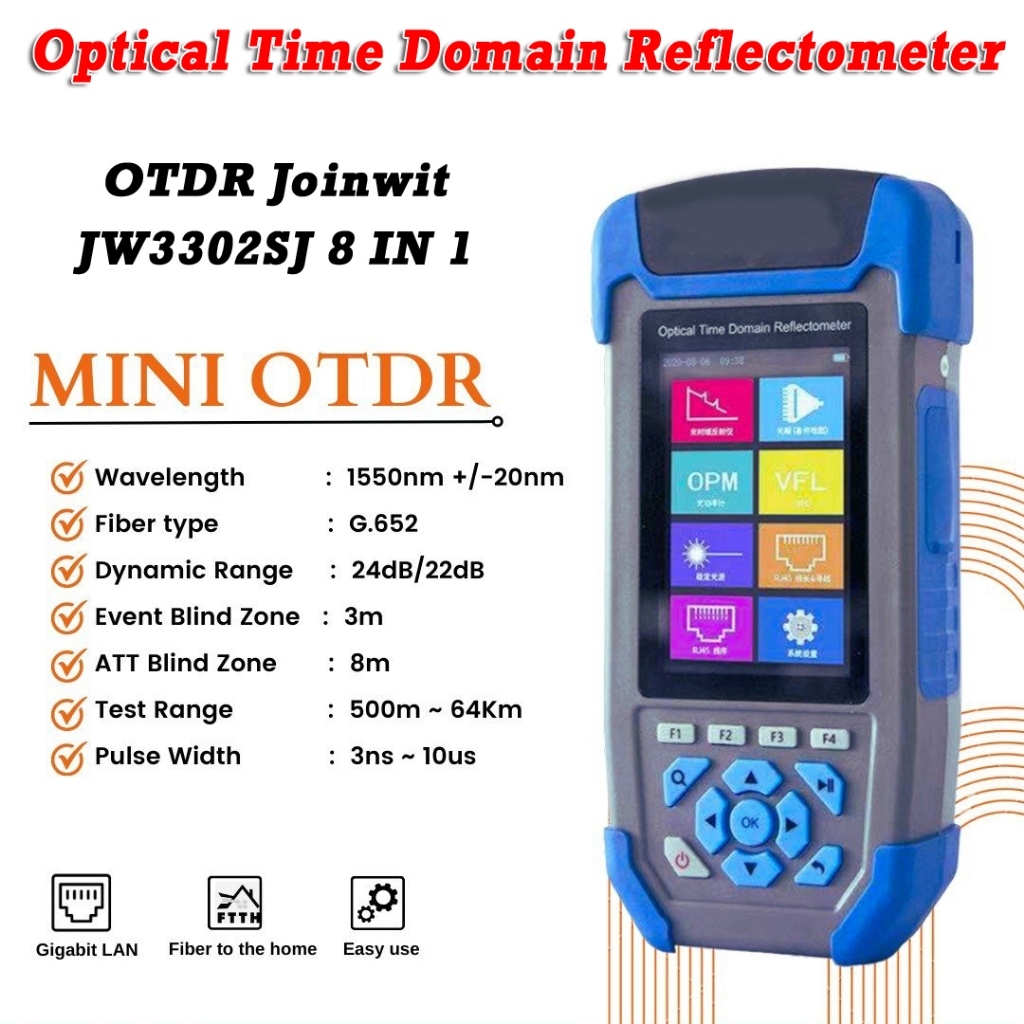 Jual Joinwit OTDR Reflectometer JW3302SJ 10-60km UPC 2 Lamda 1310nm ...