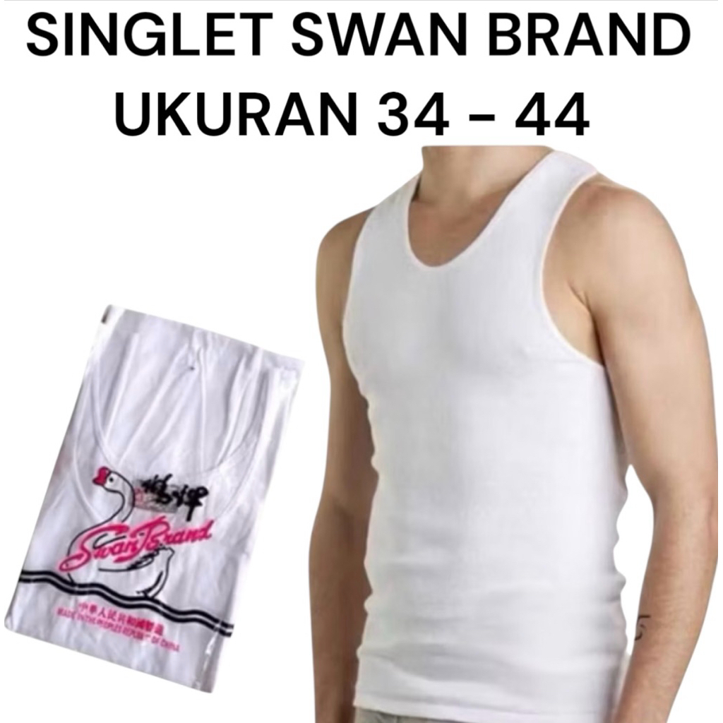 Jual Singlet Swan Putih Polos / Kaos Dalam Swan Pria / Kaos Kutang Pria ...