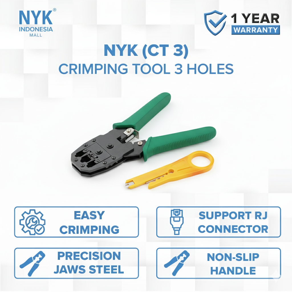Jual Tang Crimping NYK CT 3 Multifungsi - Alat Pasang Kabel LAN RJ45 ...
