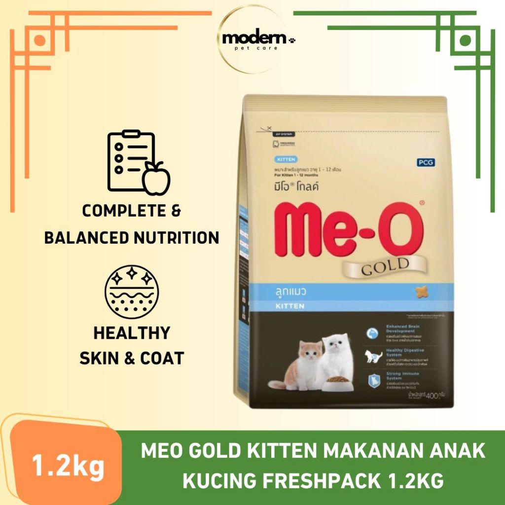 Jual Meo Gold Kitten Makanan Anak Kucing Freshpack 1.2kg | Shopee Indonesia