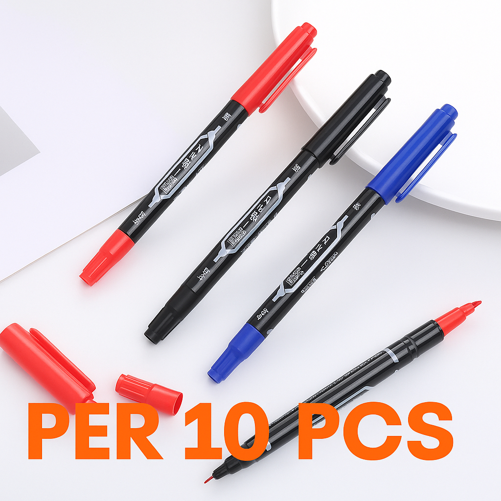 Jual (10pc) PULPEN SPIDOL 2 IN 1 PENA MARKER DUA FUNGSI DUAL TIP ...
