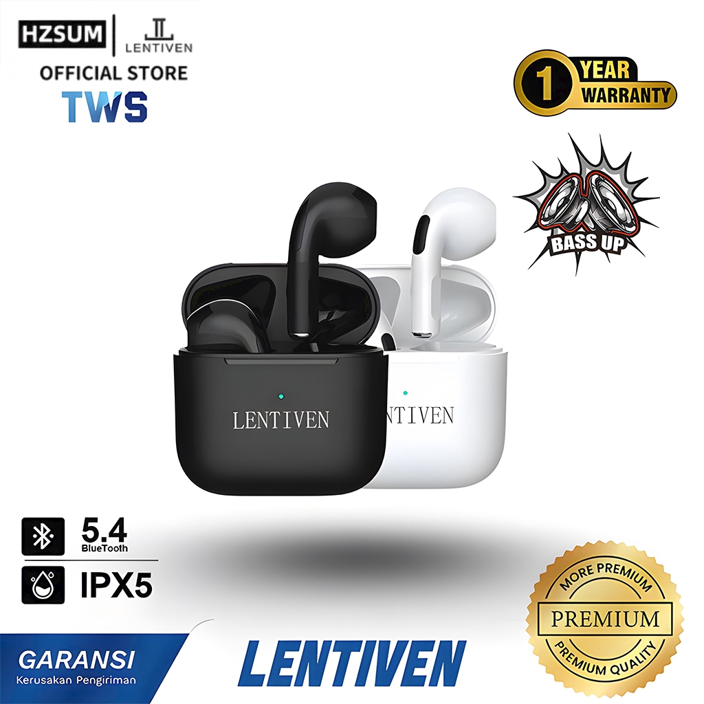 Jual HZSUM LENTIVEN TWS IN Ear Wireless Earbuds Bluetooth 5.3 IPX4 ...