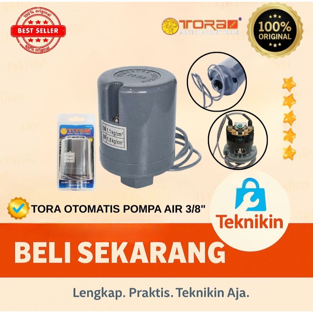 Jual TORA Otomatis Pompa Air 3/8 Inch - Pump Pressure Switch Heavy Duty ...