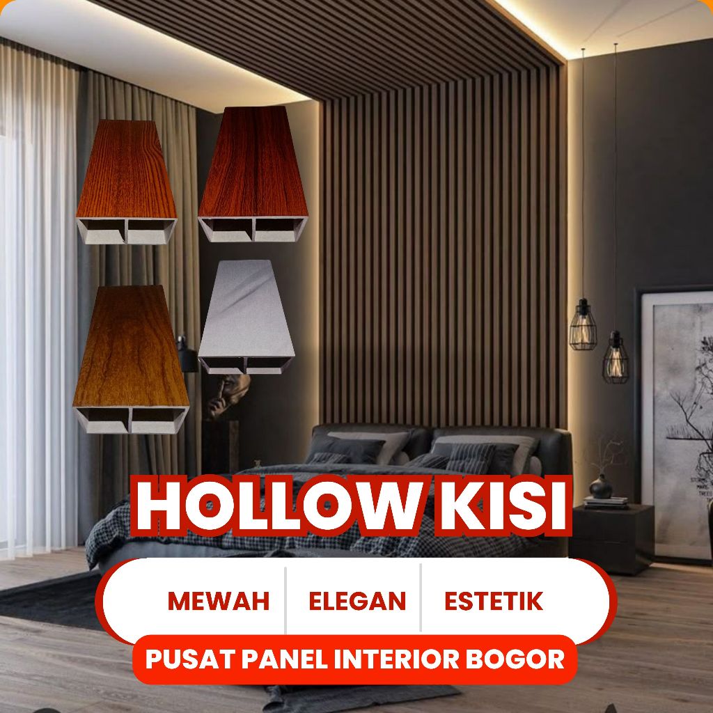 Jual Hollow Kisi Kisi WPC kotak Panjang 2,9M Lebar 5/10CM Partisi ...